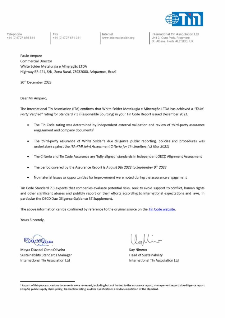 ITA LETTER – White Solder